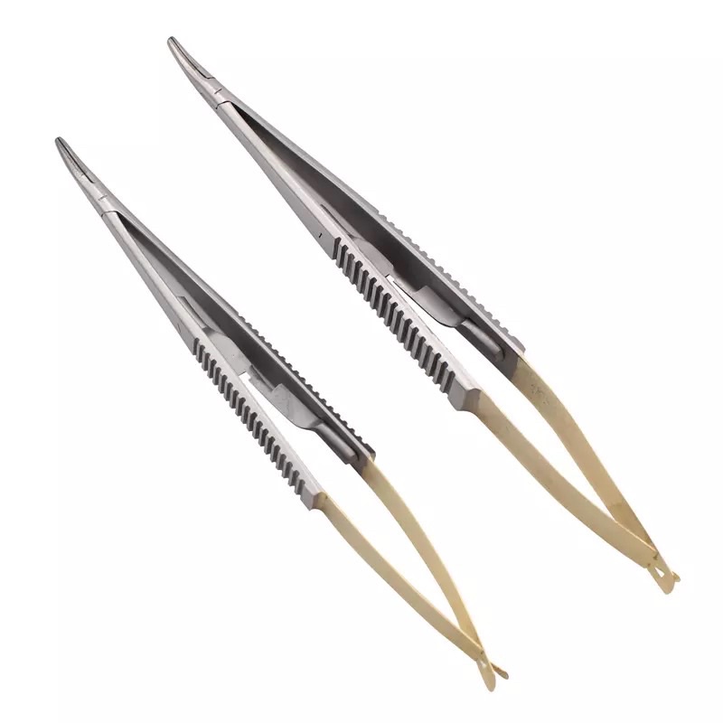 Jual Castroviejo micro Dental needle holder straight with lock lurus ...