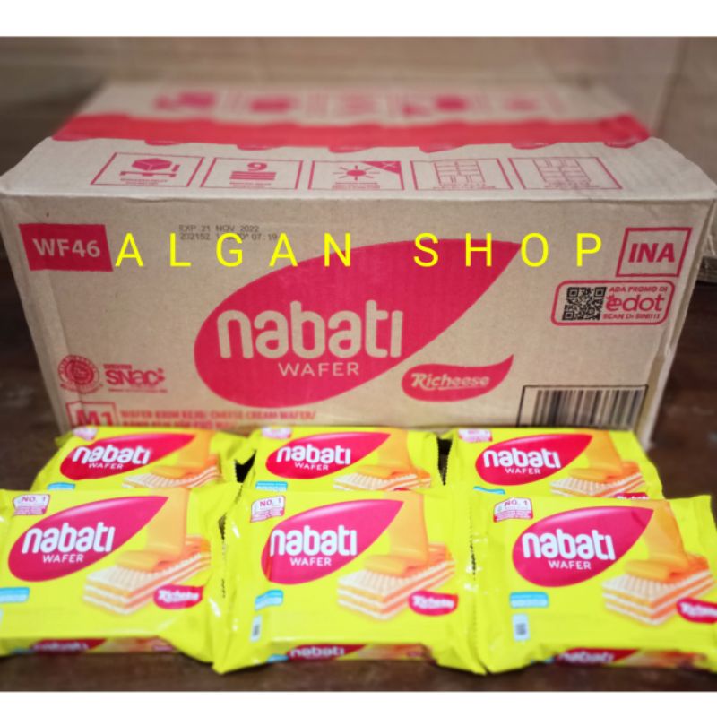 Jual Wafer Nabati 1 Dus 60 Pcs Richeese Richoco Coklat Biskuit Kue ...
