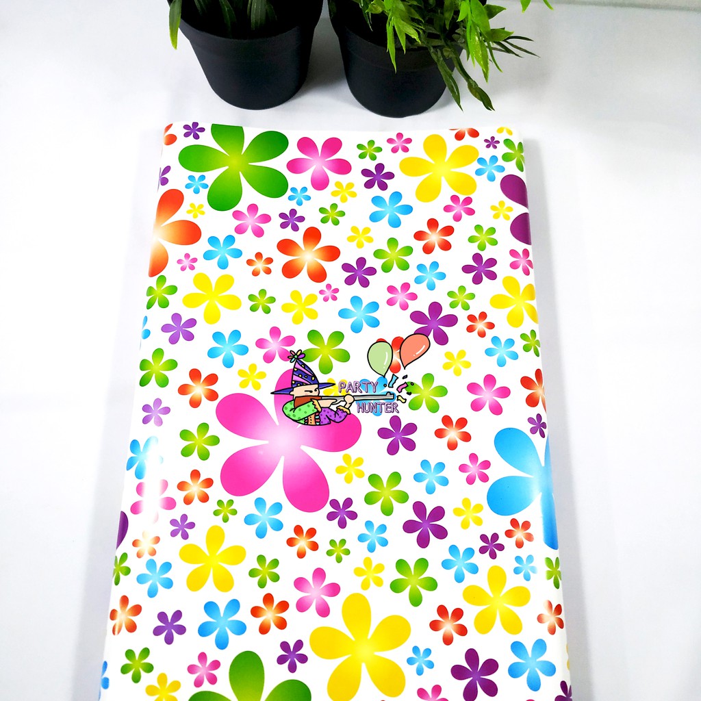 Jual Kertas Kado Motif Bunga / Flower Lucu Glossy (5 Lembar) | Shopee ...