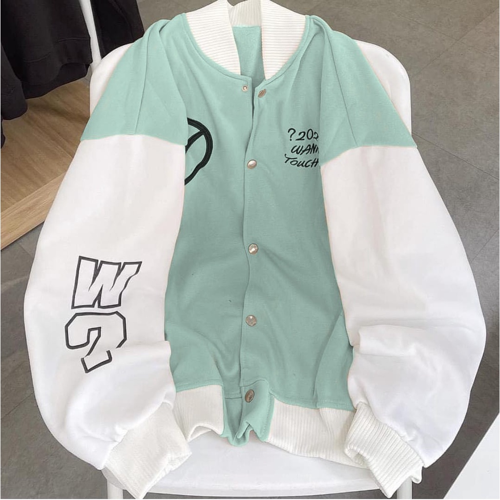 Jual jaket baseball WANNA LAB OVERSIZE jaket wanita korean style ...