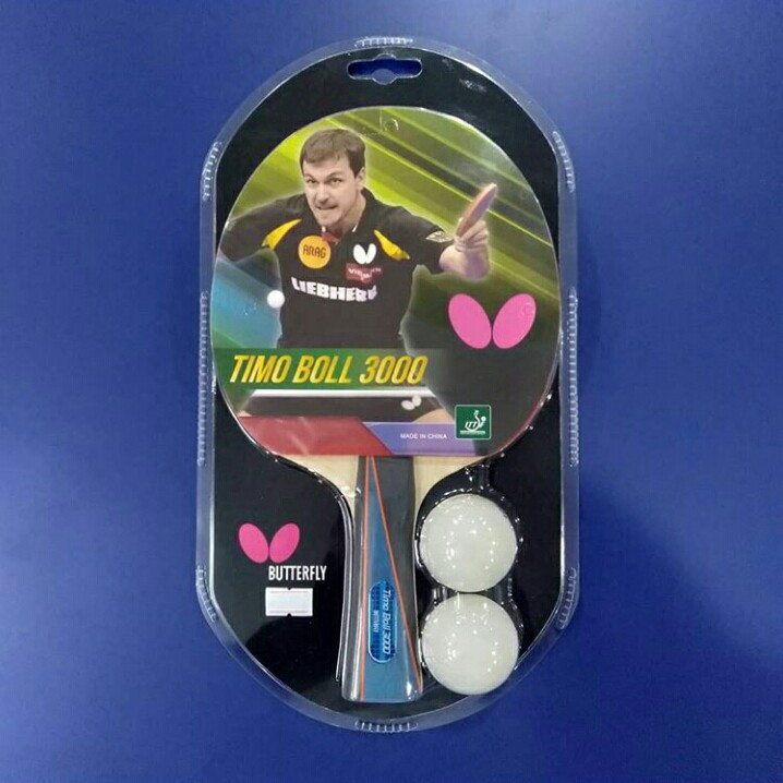 Jual BAT PINGPONG / TENIS MEJA BUTTERFLY TIMO BALL 3000 + 2 BOLA ...