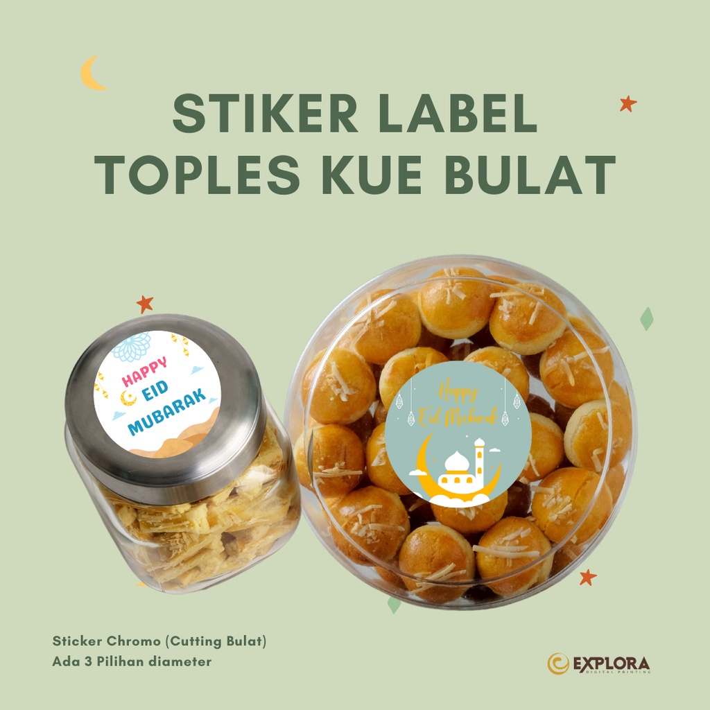 Jual [Bulat] Sticker Toples Nastar Kue Kering Lebaran 2026 Label Toples ...