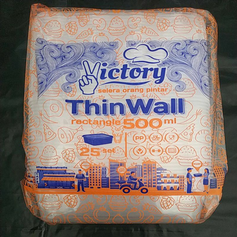 Jual THINWALL VICTORY 500ML RECTANGLE | Shopee Indonesia