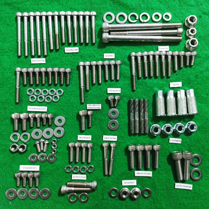Jual Baut Set Mesin Rx King Stainless | Shopee Indonesia