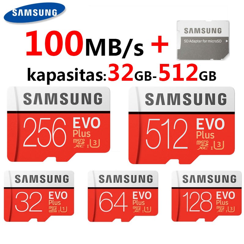 Jual Micro sd Samsung Kartu Memori TF Class10 Memory card Kapasitas32GB ...