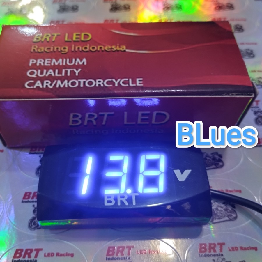Jual VOLTMETER DIGITAL BRT LED RACING VOLT METER SLIM WATERPROOF ...