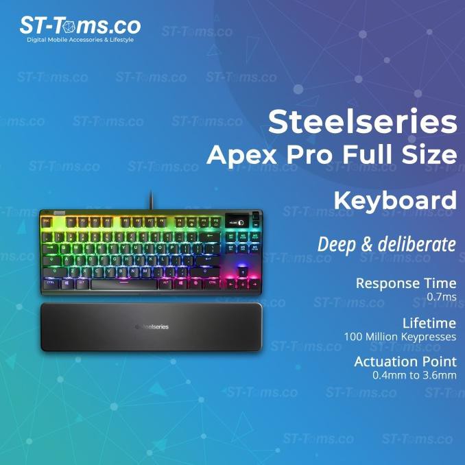 Jual Murah | Laris | Steelseries Apex Pro Full Size Mechanical Gaming Keyboard Oled Display ...