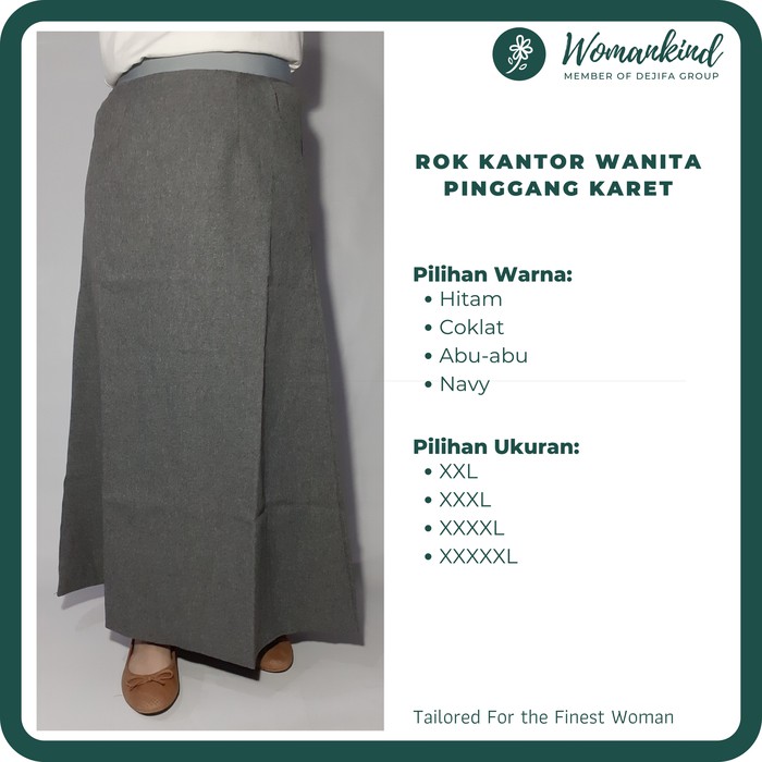 Jual Rok Kantor/Kerja Model A Pinggang Karet Ukuran Jumbo | Shopee ...