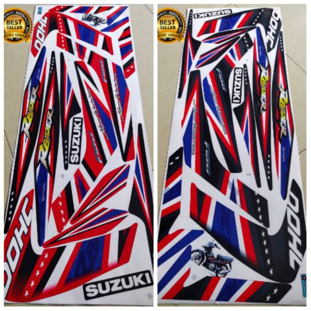 Jual STRIPING LIST BODY VARIASI SATRIA FU 2010 2011 2012 2013 BENDERA ...