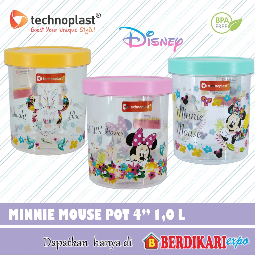 Jual TECHNOPLAST MINNIE MOUSE POT 4" 1.0 L | Shopee Indonesia