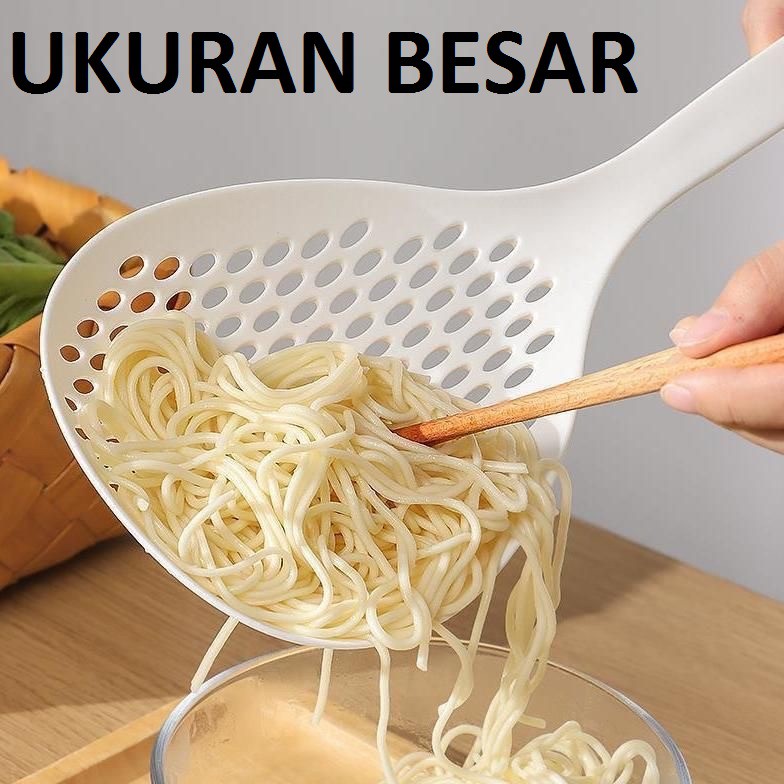 Jual Sendok Besar Saringan Makanan / Spatula Penyaring Mie Sebaguna ...