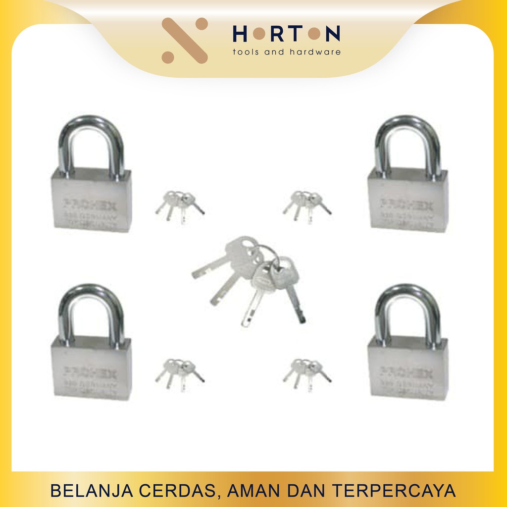 Jual HASSTON PROHEX Gembok Master 4 Pcs 60mm (1920-007) | Shopee Indonesia