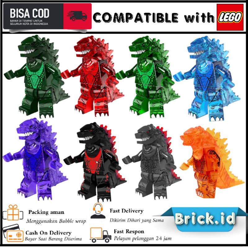 Jual Godzilla mainan anak minifigure godzilla figure godzilla real ...