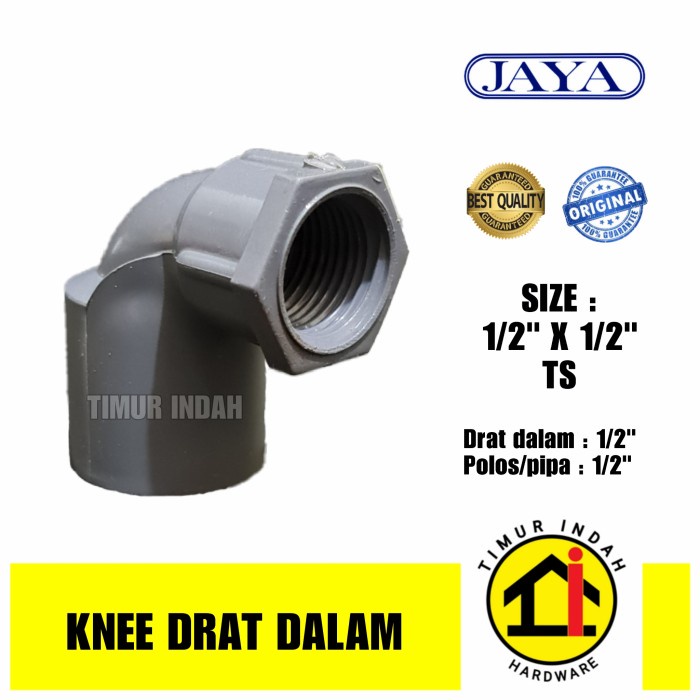 Jual Knee drat dalam 1/2" TS / Faucet knee 1/2" TS - JAYA | Shopee Indonesia