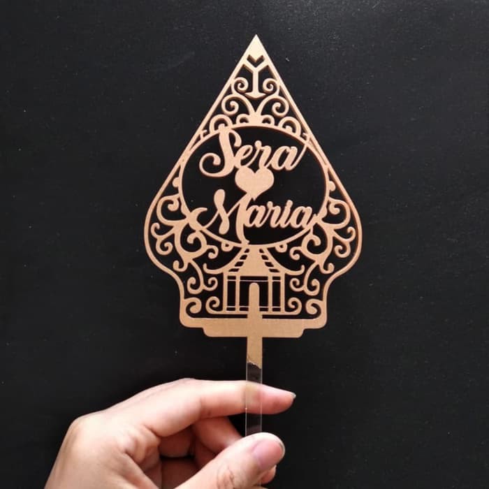 Jual Custom Cake Topper Wayang | Topper Akrilik | Topper Wedding ...