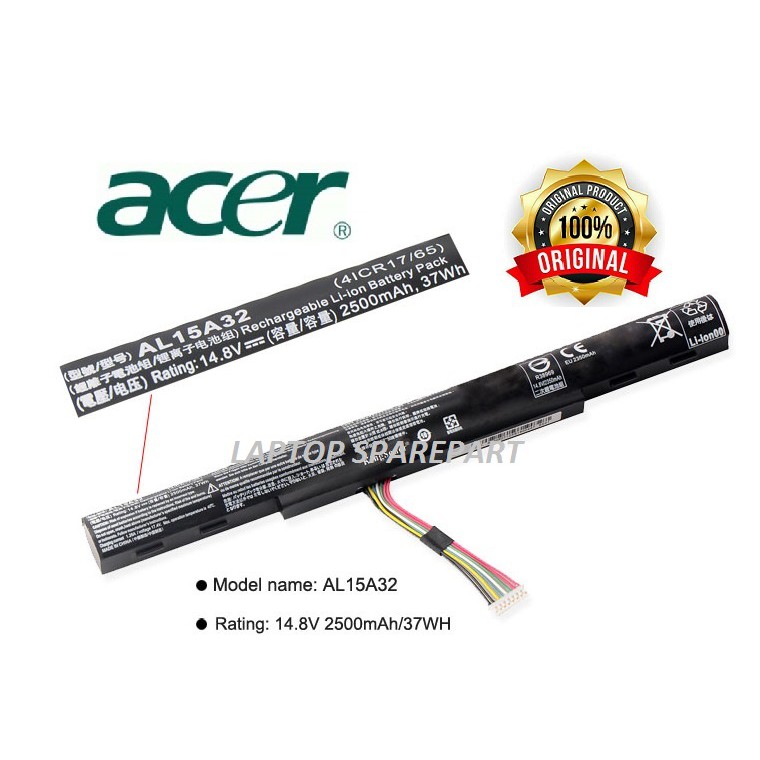 Jual Baterai Acer Original Aspire E5 E5-473 E5 474 E5 474G E5 573 E5-532 E5-532G E5 422 E5 422G ...