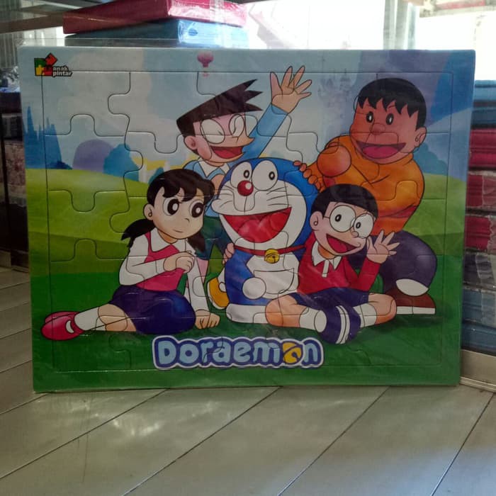 Jual Puzzle / Puzle / Pazel Doraemon uk Besar belajar mengasah otak ...