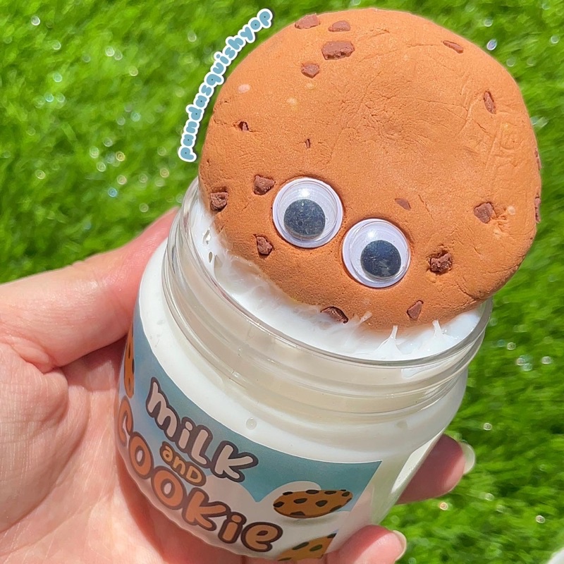 Jual milk and cookie slime by pandasquishyshop/original slime/clay ...