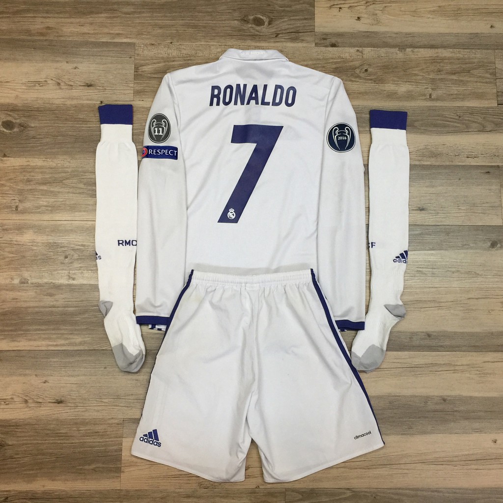 Jual Jersey Original Real Madrid Home 2016 Long Sleeve Fullkit | Shopee Indonesia