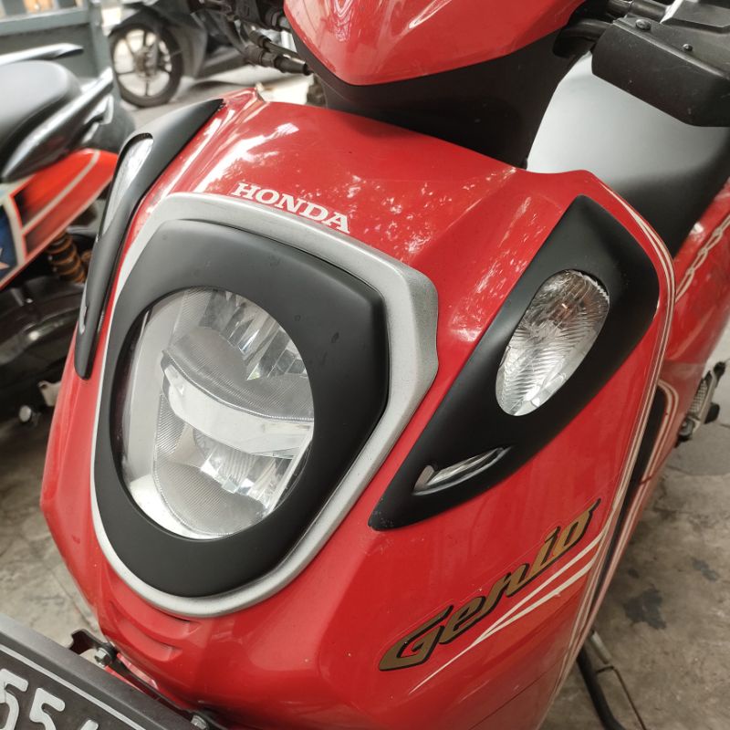 Jual Tutup Cover Lampu Depan Honda Genio 2019 2020 2021 Hitam doff PNP ...