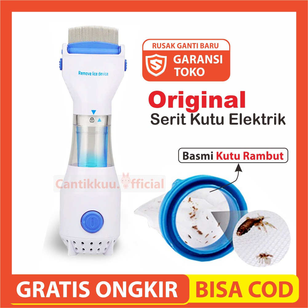 Jual Serit Kutu Sisir Kutu Elektrik Penghilang Kutu Rambut V-Comb Kutu ...