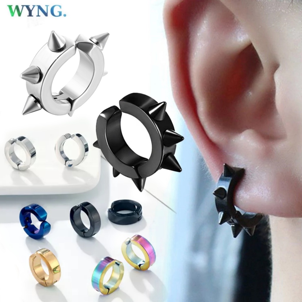 Jual Anting Jepit Punk Rock Duri Titanium Stainless 316L Anti Karat ...