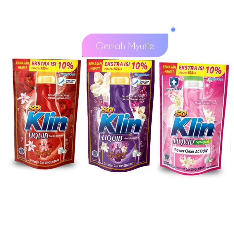 Jual So Klin Liquid 825 Ml/Detergen Cair So Klin | Shopee Indonesia
