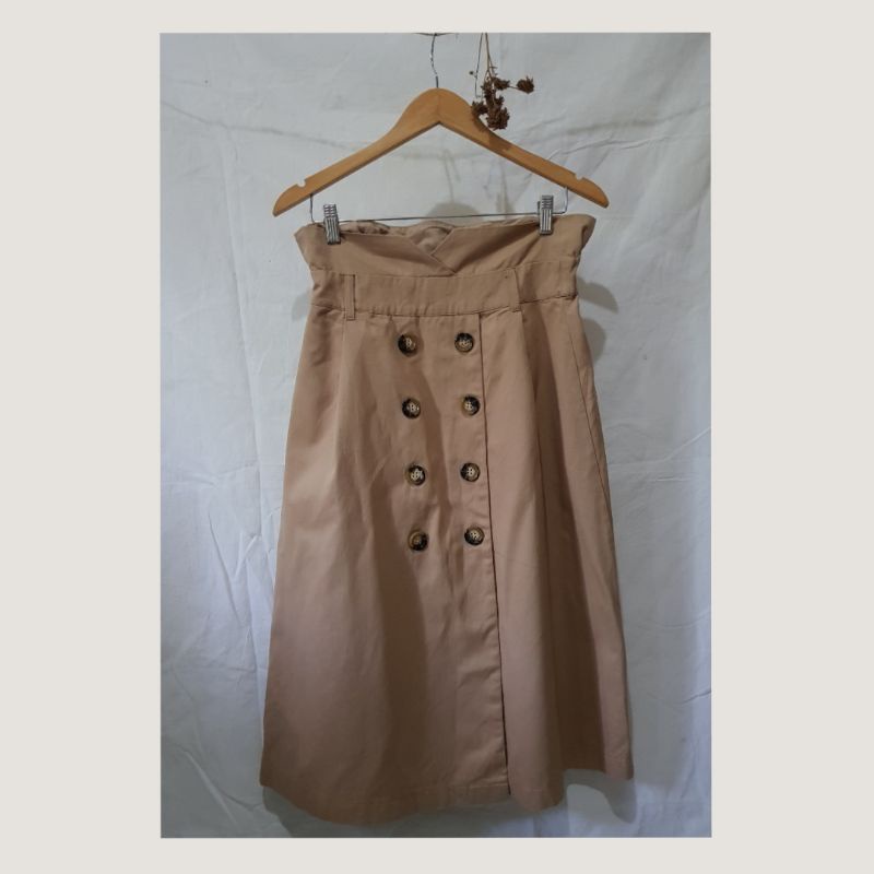 Jual Rok kancing mocca | Rok thrift | Shopee Indonesia
