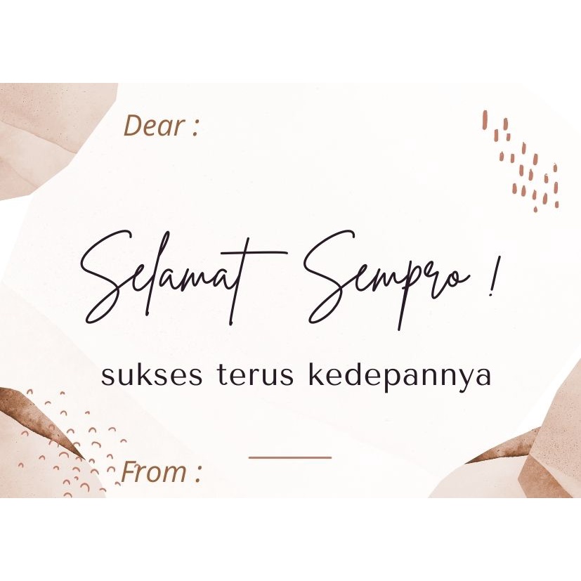 Jual (ISI 10) KARTU UCAPAN SELAMAT SEMPRO/SELAMAT SIDANG TA ...
