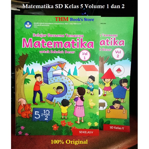 Jual Matematika Kelas 5 SD Volume 1 dan Volume 2 Kurikulum Merdeka ...
