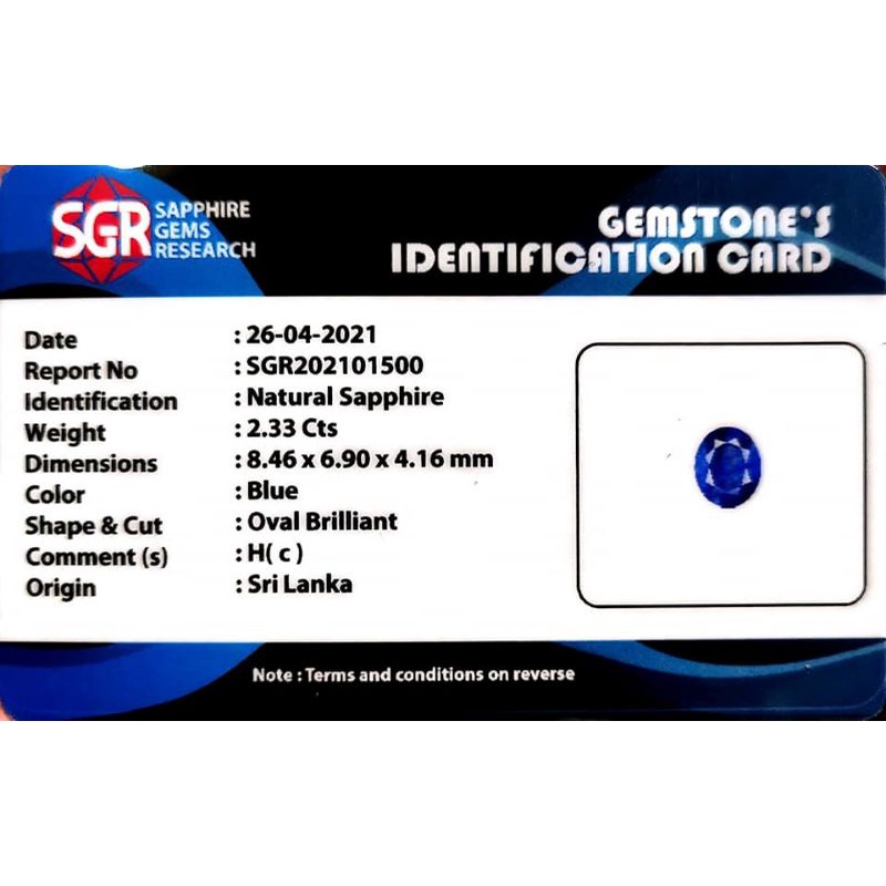 Jual Blue sapphire srilanka +memo SGR | Shopee Indonesia