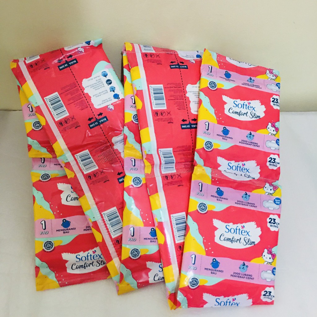 Jual Pembalut Softex Comfort slim Hello Kitty Wing 23 cm - Per 5 pcs ...