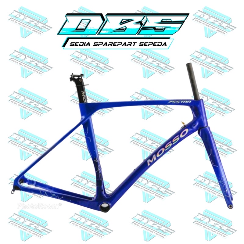 Jual FRAME MOSSO 755CB DISC 490 EXPANDER BLUE 700C | Shopee Indonesia