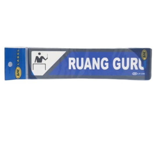 Jual Lebel Gm Tulisan Ruang Guru Warna Biru | Shopee Indonesia