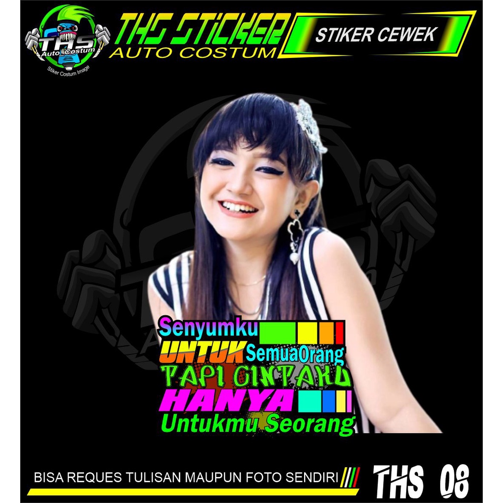 Jual Stiker Cewek Cantik Vector Ukuran Bisa Request Custom Sticker ...