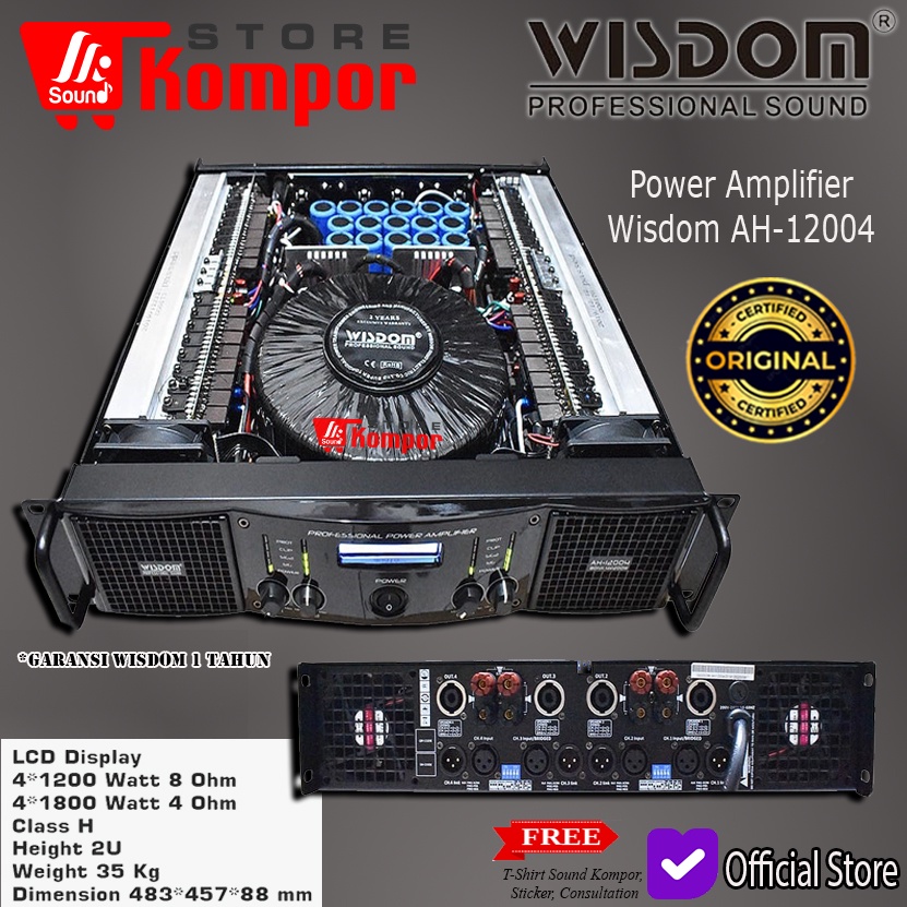 Jual POWER AMPLIFIER WISDOM AH12004 / AH-12004 WISDOM AH 12004 | Shopee Indonesia