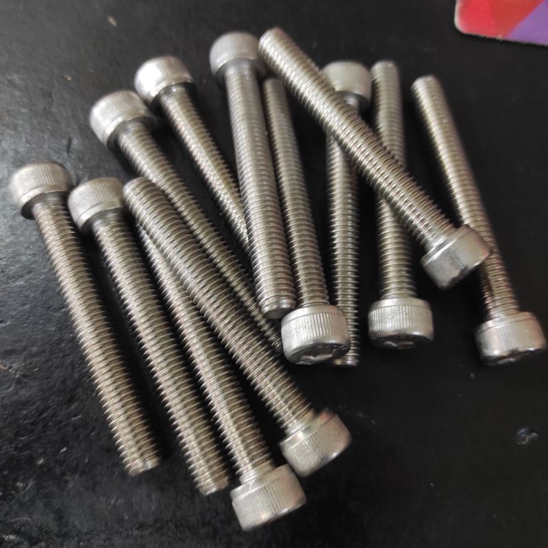 Jual Baut L stainless 8x60 ukuran baut drat 12 panjang 6cm | Shopee Indonesia