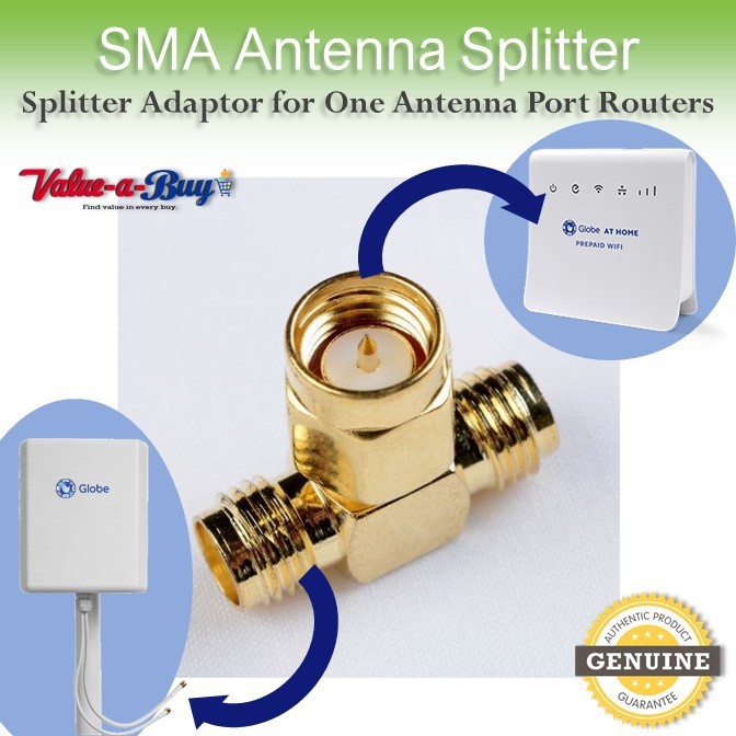 Jual SMA Antenna Splitter Adapter Router Huawei 4G (Male to Dual Female ...