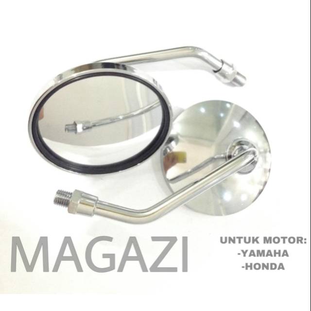 Jual Spion Bulat Retro Clasic Chrome Vespa mini Chrome | Shopee Indonesia