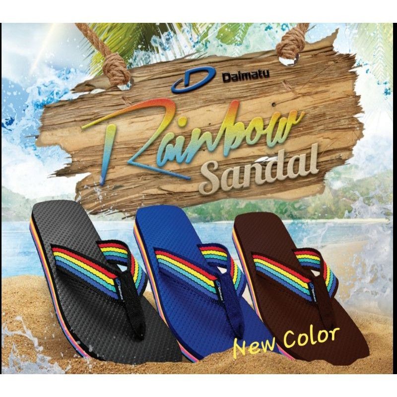 Jual Sandal Daimatu Pria dan Wanita (Unisex) Rainbow | 990-RB | Shopee ...