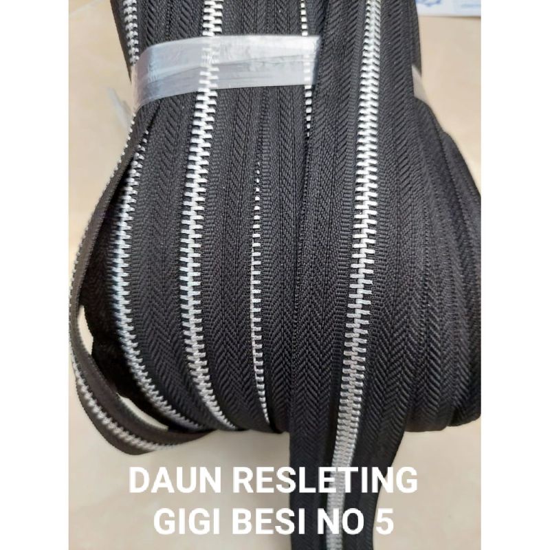 Jual 1 METER DAUN RESLETING GIGI BESI / ZIPPER GIGI BESI NO. 5 REL DAUN ...