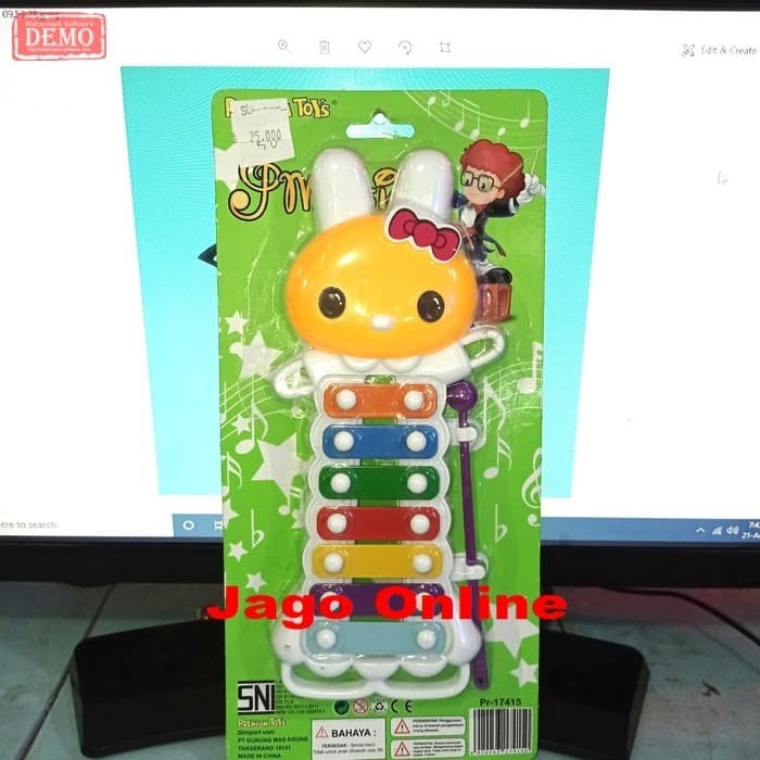 Jual Mainan Gambang Alat Musik Anak Hello Kitty Xylophone | Shopee ...