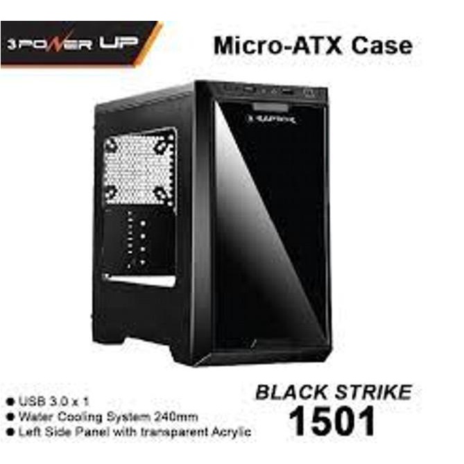 Jual CASING PC / KOMPUTER GAMING POWER UP RAPTOR BLACK STRIKE 1501 ...