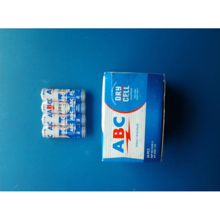 Jual BATERAI BATTERY BATERE ABC BIRU A2 AA A3 AAA | ISI 24 PCS | Shopee Indonesia