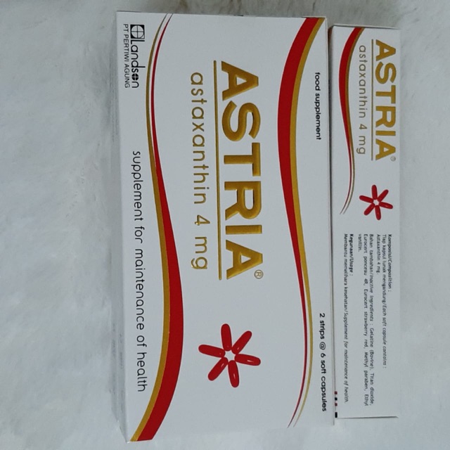 Jual ASTRIA - ASTAXANTHIN 4 MG - SUPPLEMEN MAKANAN - VITAMIN TUBUH ...