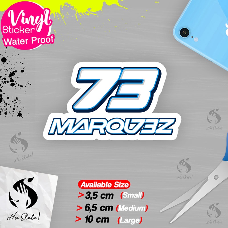 Jual Stiker Alex Marquez 73 Moto GP Sticker Racing Ngabers Bahan Vinyl ...