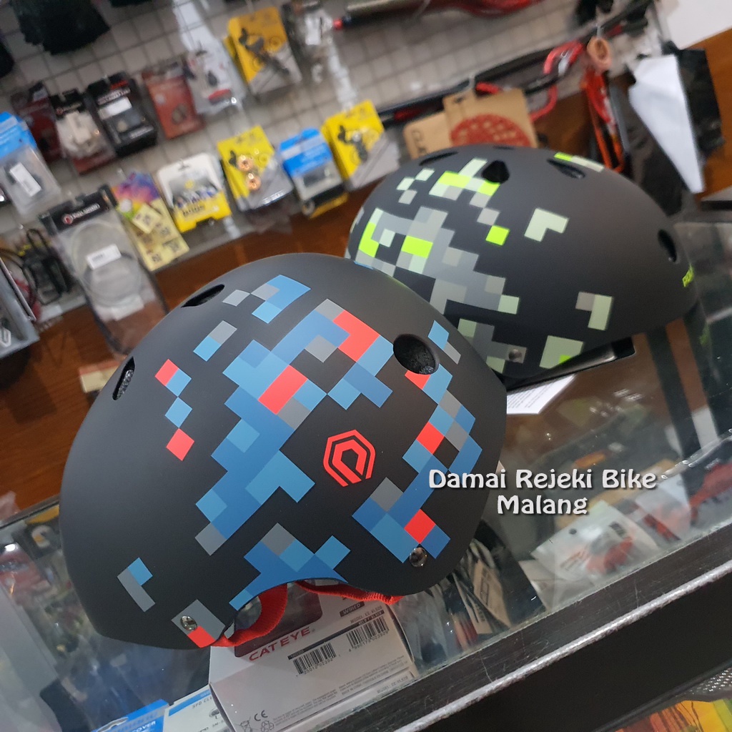 Jual Helm batok bmx rafting skate Polygon Pixel | Shopee Indonesia