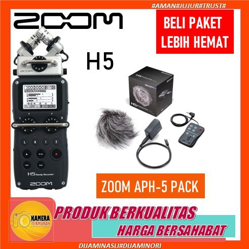 Jual Zoom H5 Handy Recorder with Interchangeable Microphone System+APH ...
