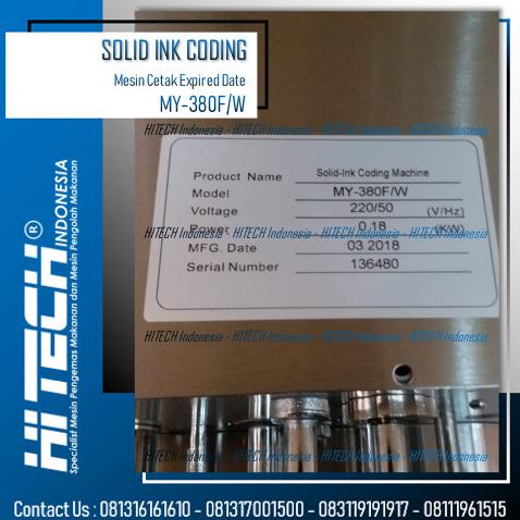 Jual Mesin Coding / Mesin Cetak Tanggal Expired My - 380F/W | Shopee ...