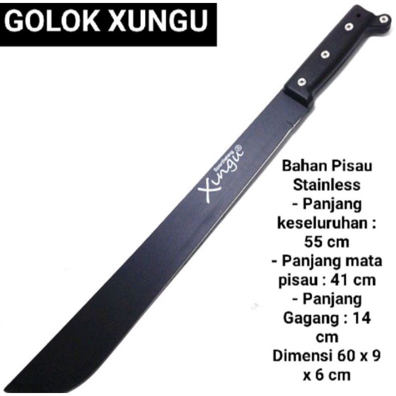 Jual XUNGU - GOLOK XUNGU - PISAU XUNGU - GOLOK HITAM | Shopee Indonesia